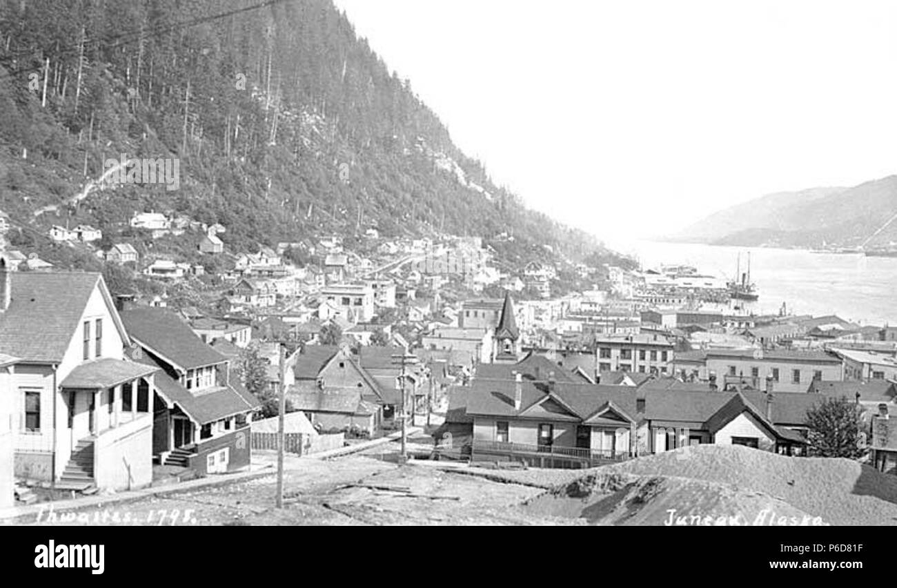 . English: View of Juneau, ca. 1910 . English: Caption on image: Juneau ...