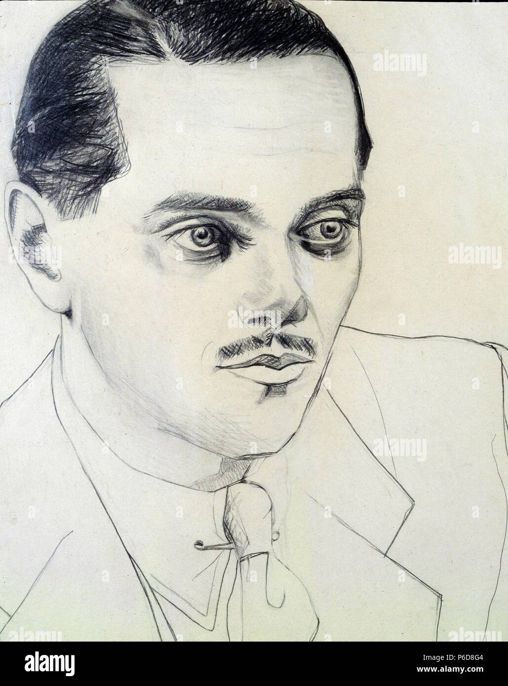 CERNUDA , LUIS. ESCRITOR ESPAÑOL. SEVILLA 1902 - 1962. DIBUJO RETRATO ...