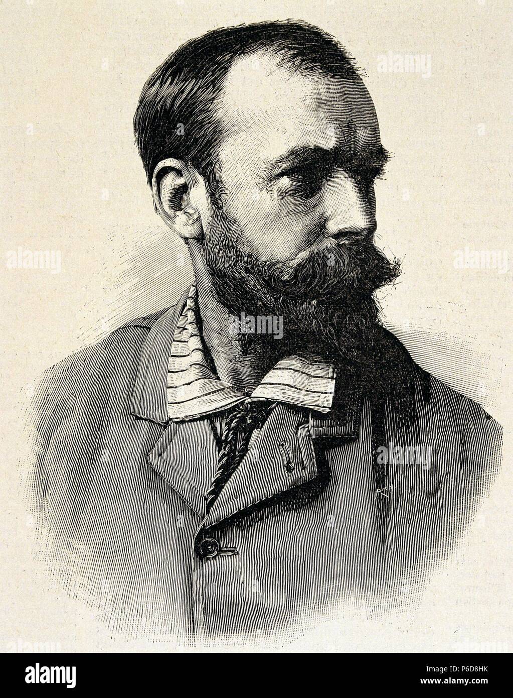 BENLLIURE GIL , JOSE. PINTOR ESPAÑOL. CAYAMELAR 1855 - 1937. GRABADO ...