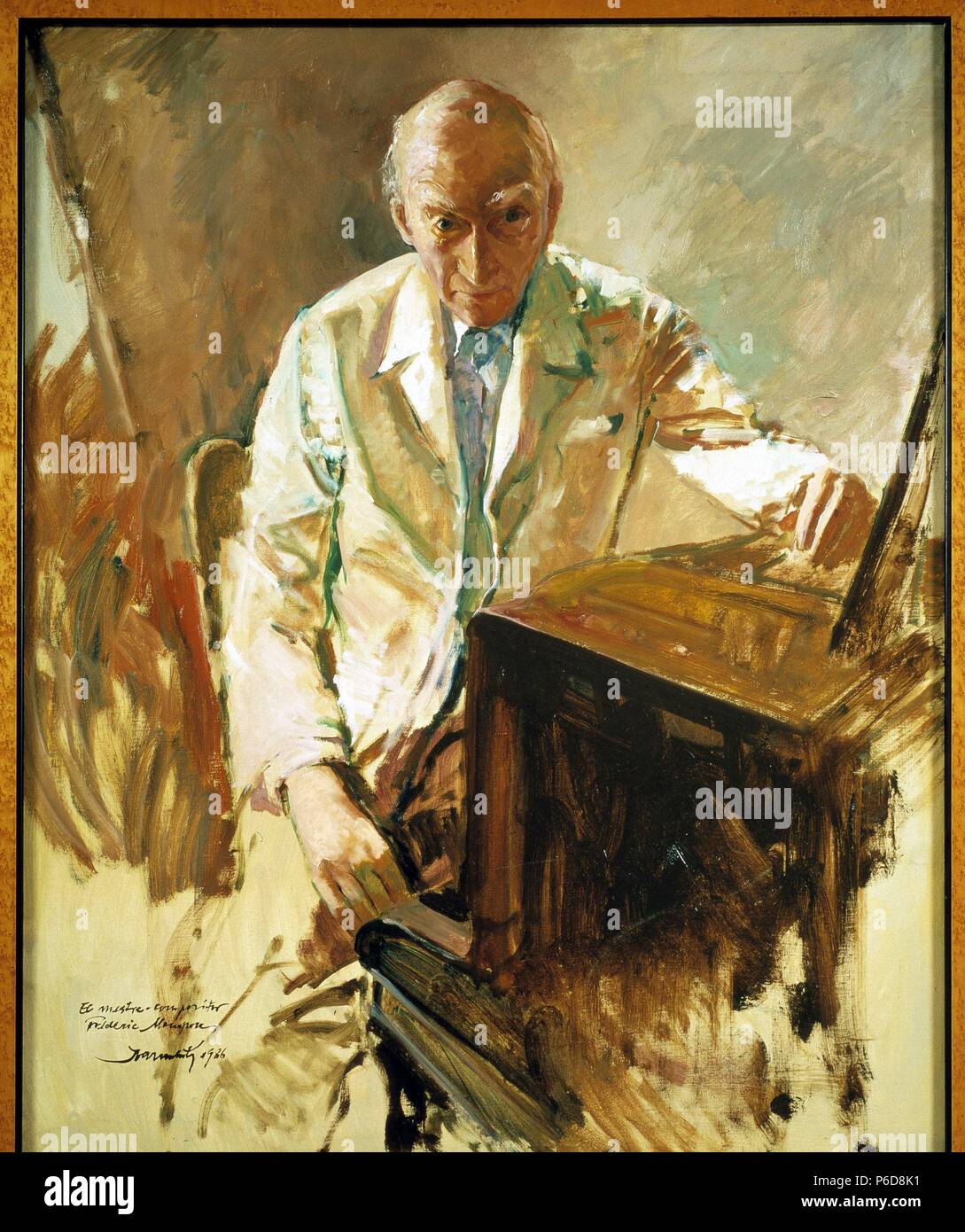 MOMPOU , FEDERICO. COMPOSITOR ESPAÑOL. BARCELONA 1893 - 1987. OLEO DE ...