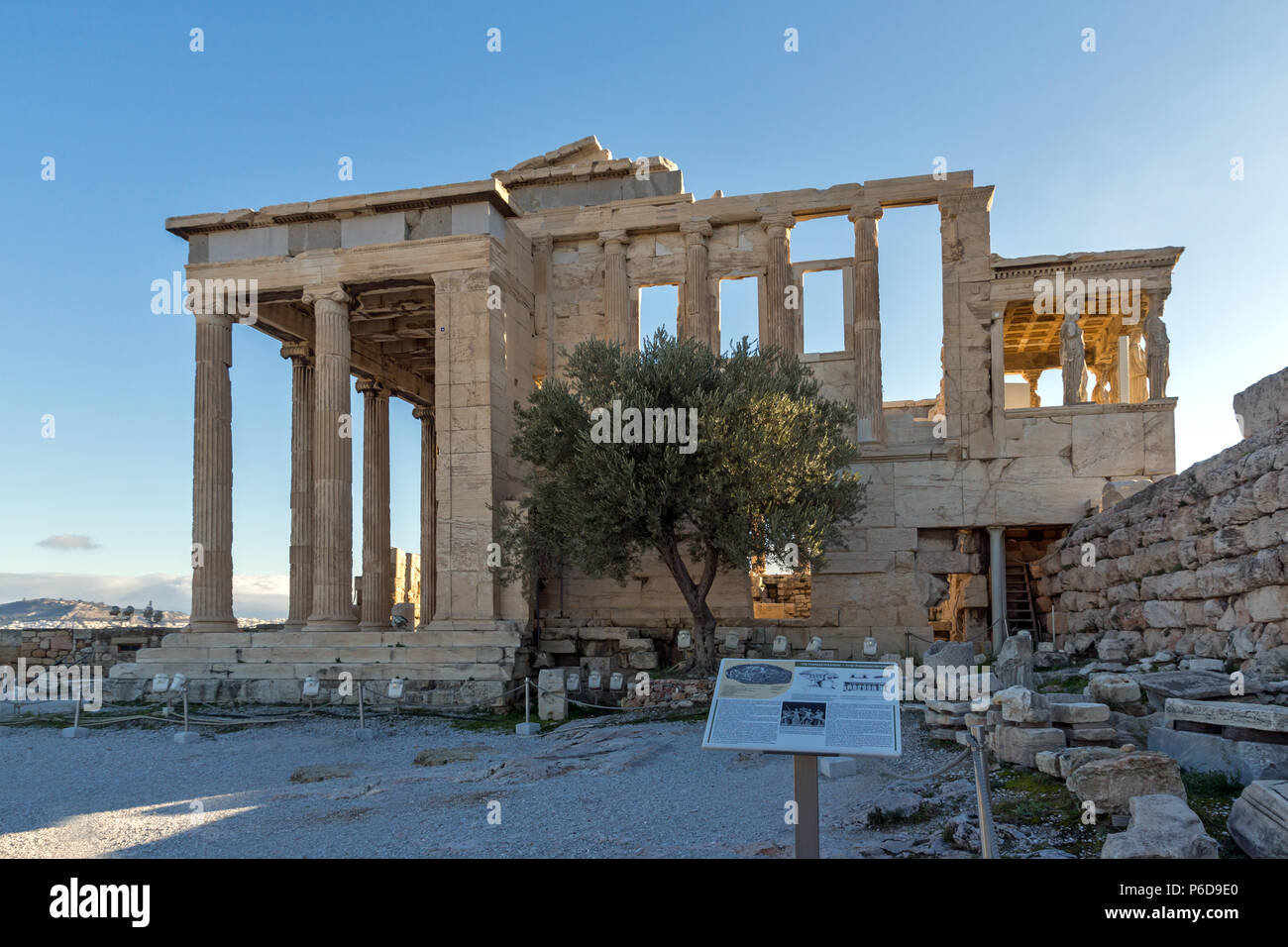 The Porch of the Caryatids in The Erechtheion an ancient Greek temple ...
