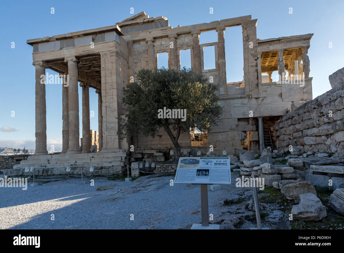 The Porch of the Caryatids in The Erechtheion an ancient Greek temple ...
