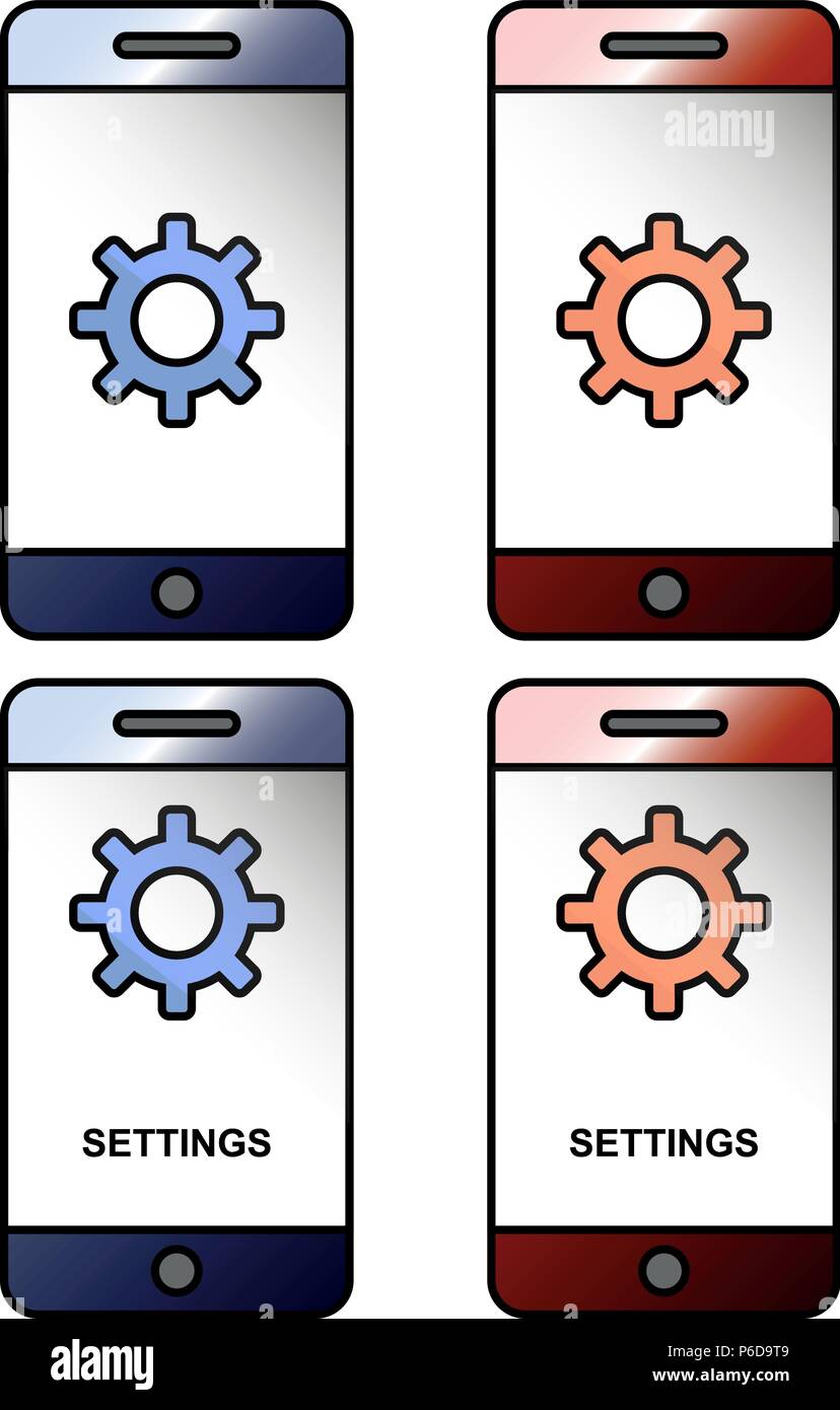 Adjusting settings Stock Vector Images - Alamy