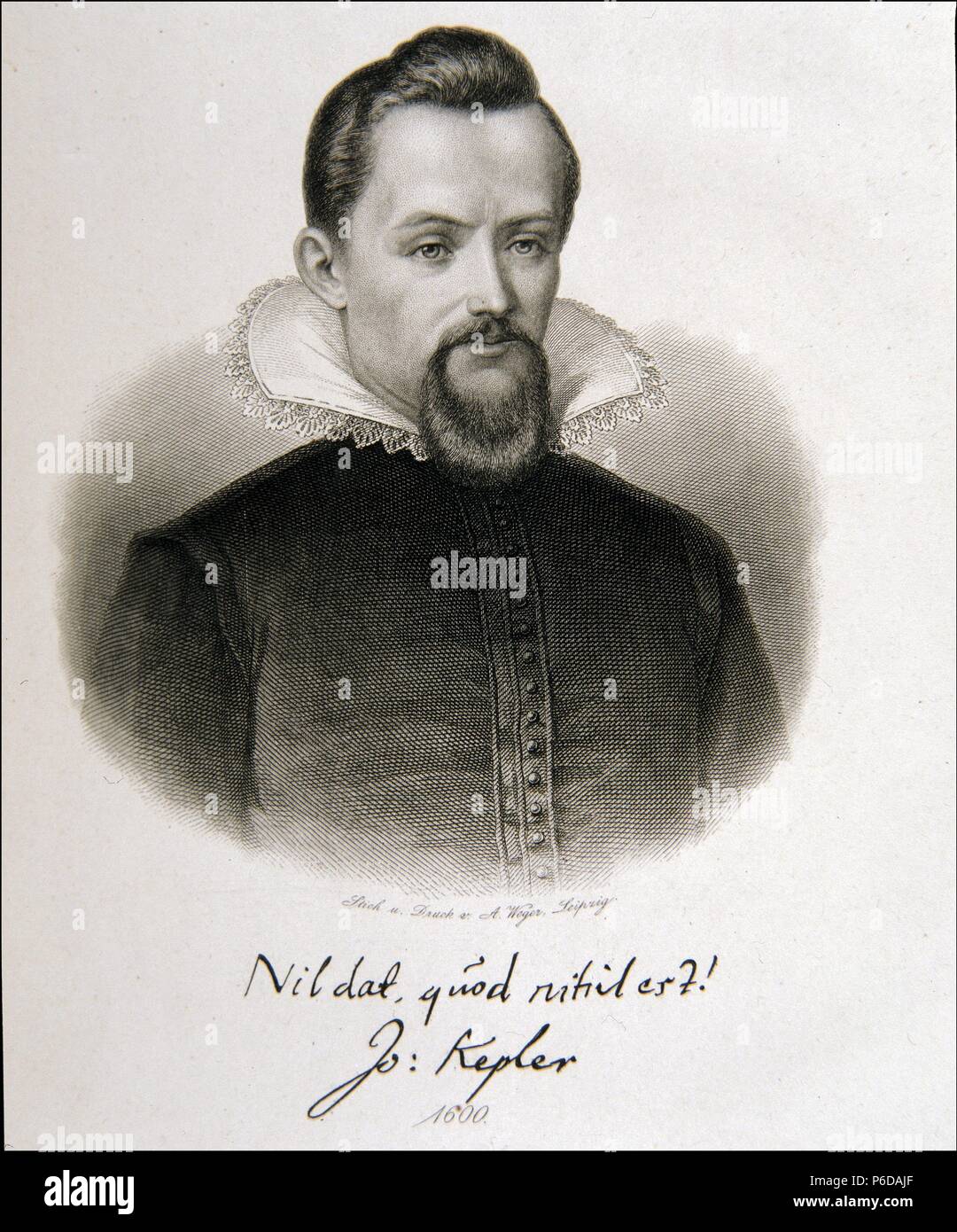 KEPLER, JOANNES. ASTRONOMO ALEMAN. 1571-1630. GRABADO ALEMAN DEL AÑO ...