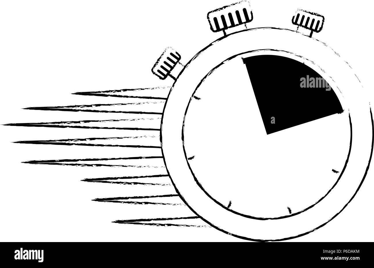 timer chronometer with speed lines vector illustration design Stock ...