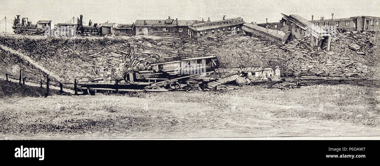 FERROCARRILES. RUSIA. CATASTROFE DE BORKI. DESCARRILAMIENTO DEL TREN ...