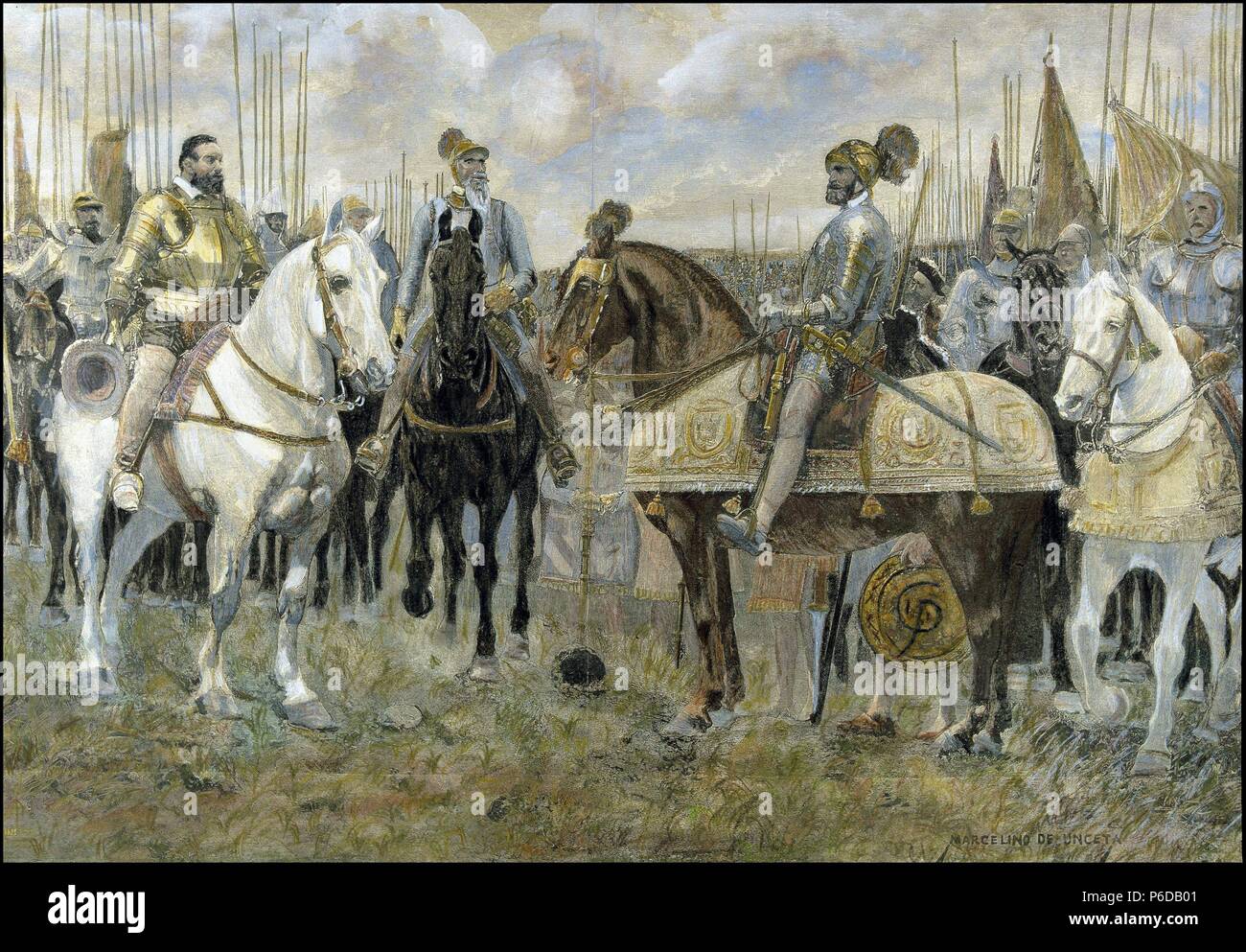 CARLOS I. REY DE ESPAÑA. 1500-1585. " BATALLA DE MUHLBERG " , GRABADO ...