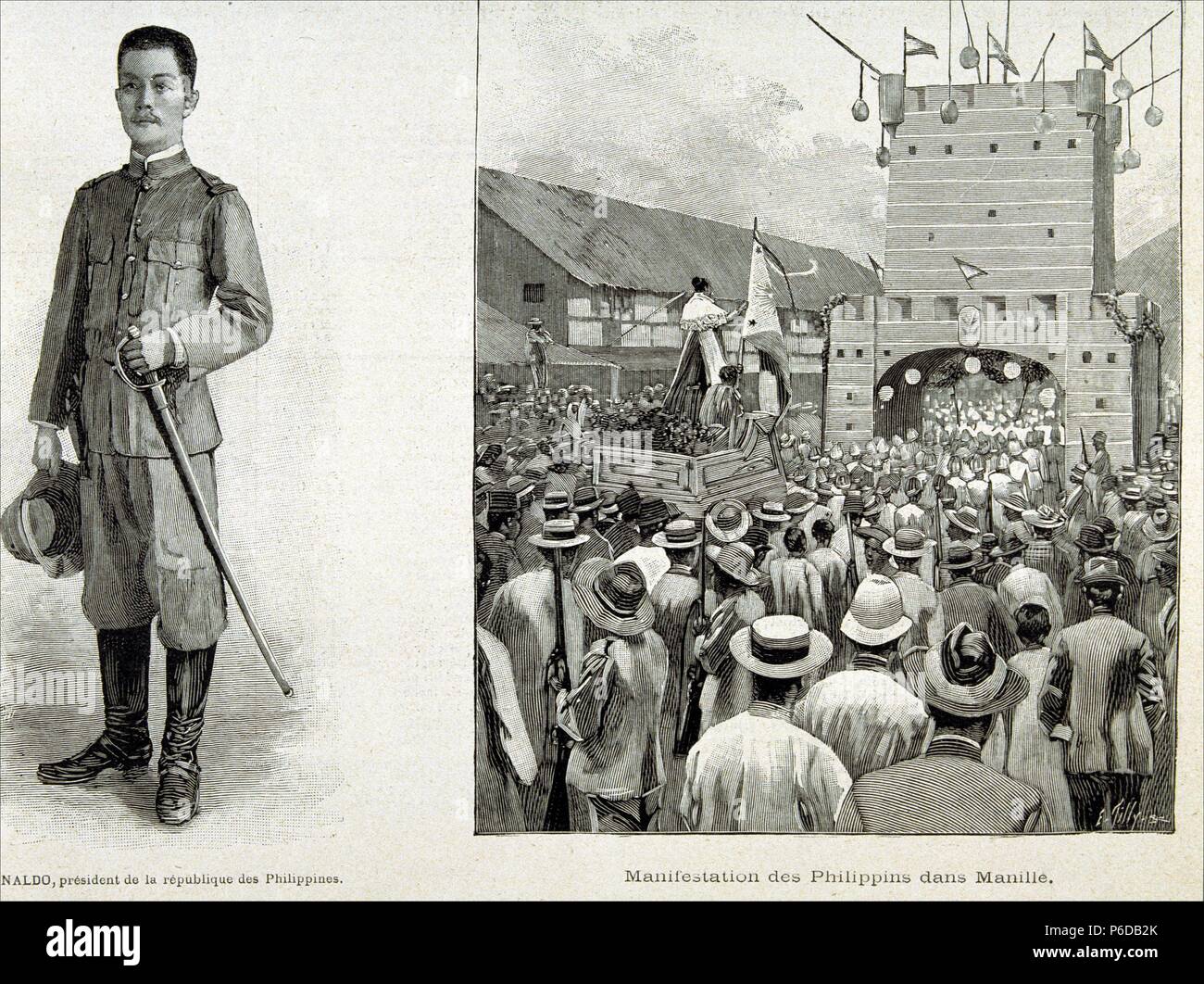 AGUINALDO , EMILIO. MILITAR DE FILIPINAS. 1869 - 1964. GRABADO DE L ...