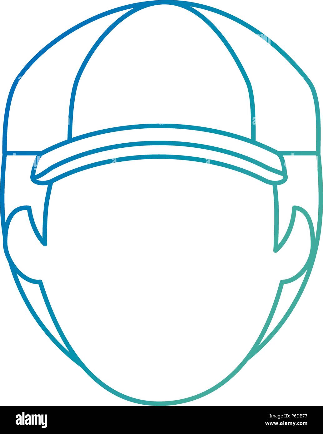 delivery worker head avatar character vector illustration design Stock ...