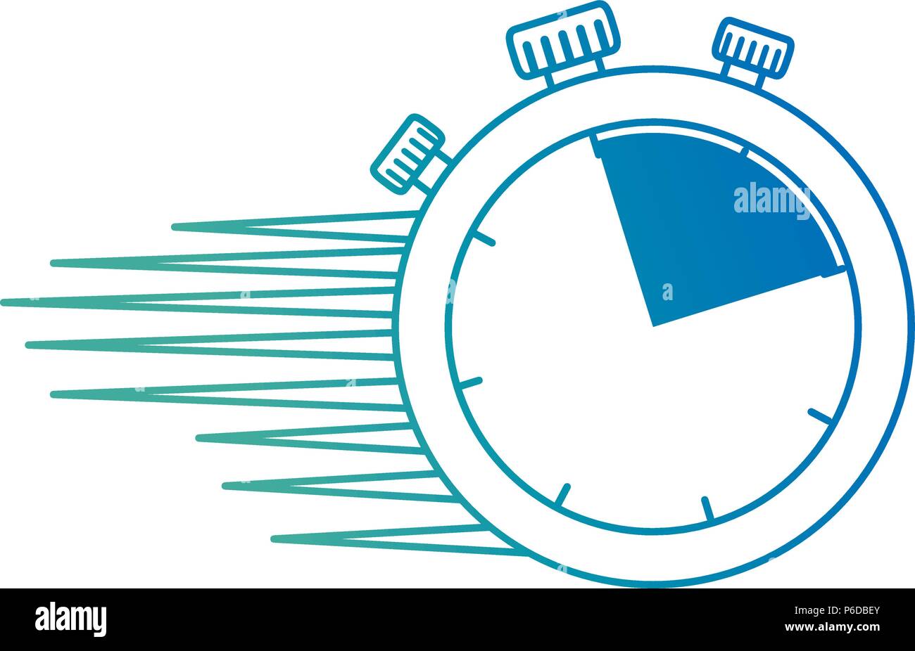 timer chronometer with speed lines vector illustration design Stock ...