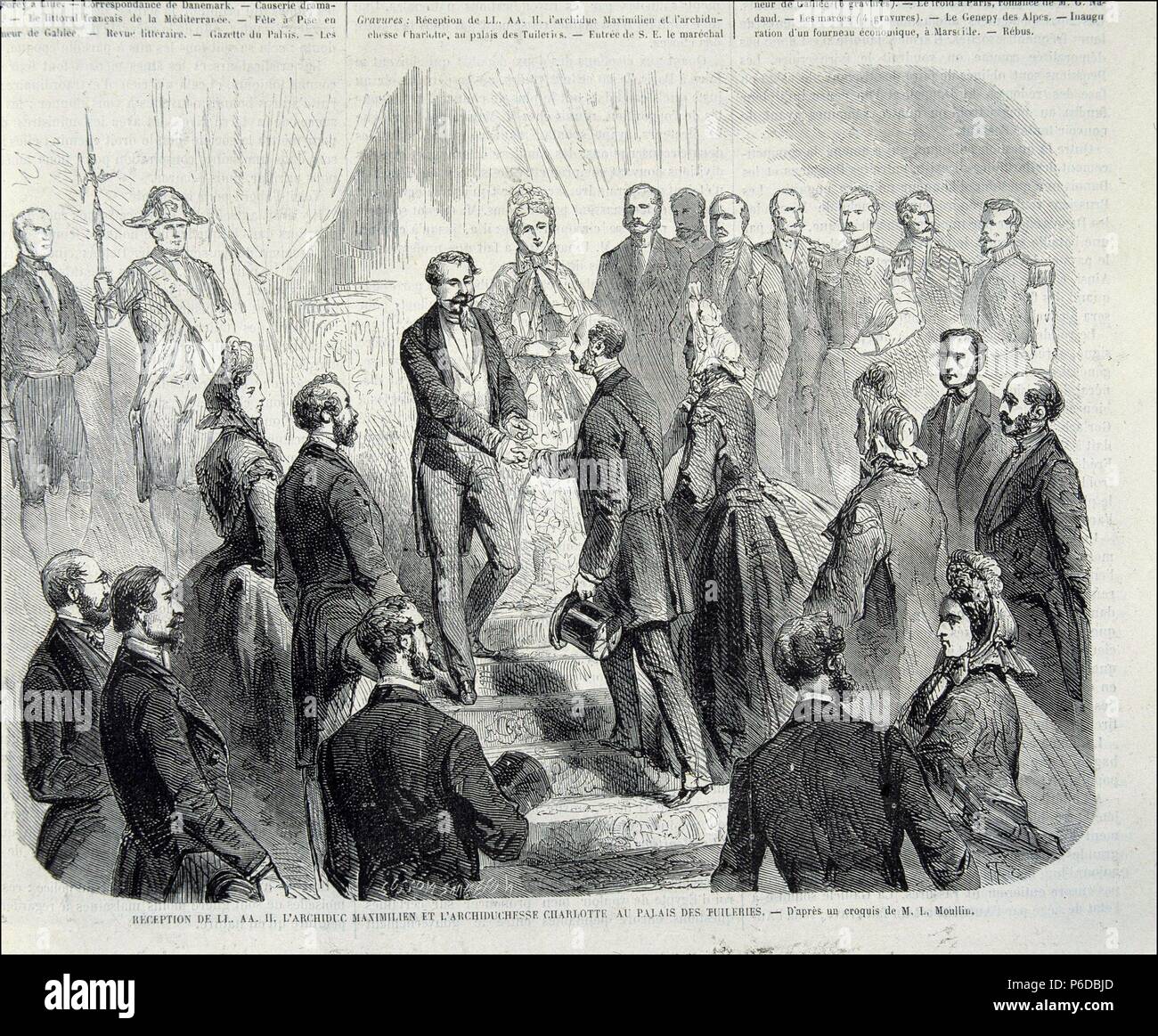 MAXIMILIANO I. EMPERADOR DE MEXICO. 1832 - 1867. RECEPCION EN EL ...