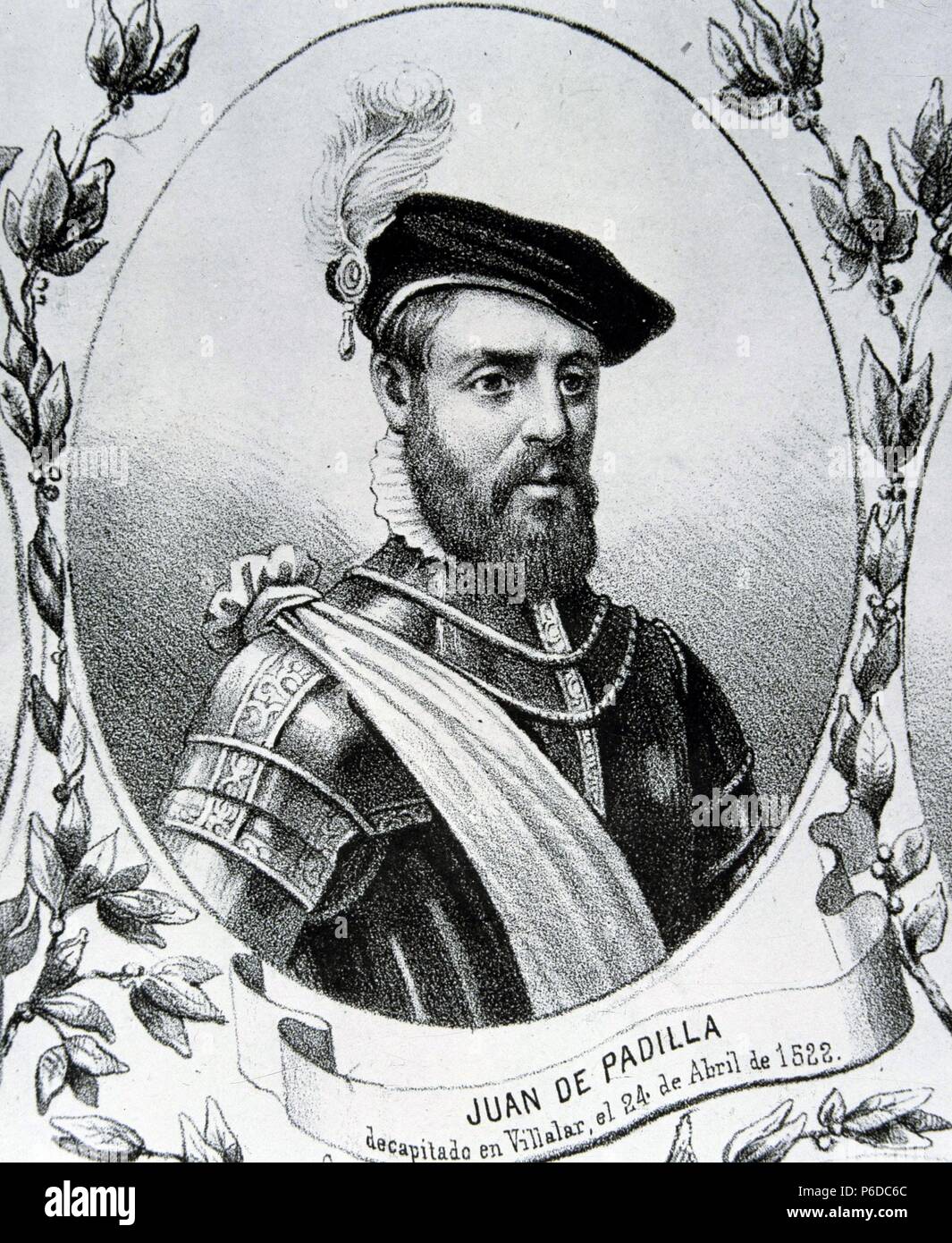 PADILLA , JUAN DE. NOBLE CASTELLANO. TOLEDO 1484 - 1521. GRABADO ...