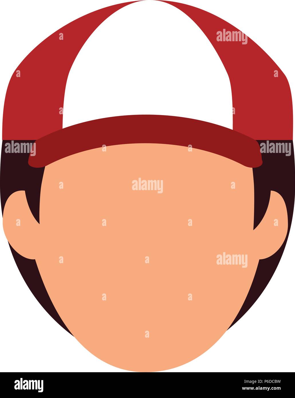 delivery worker head avatar character vector illustration design Stock ...