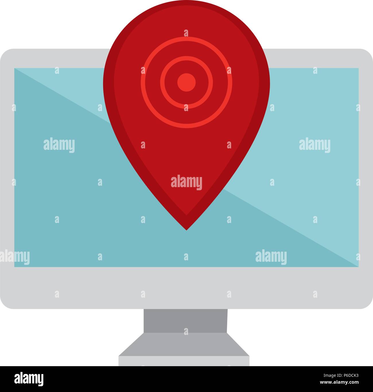 computer display with pointer location vector illustration design Stock ...