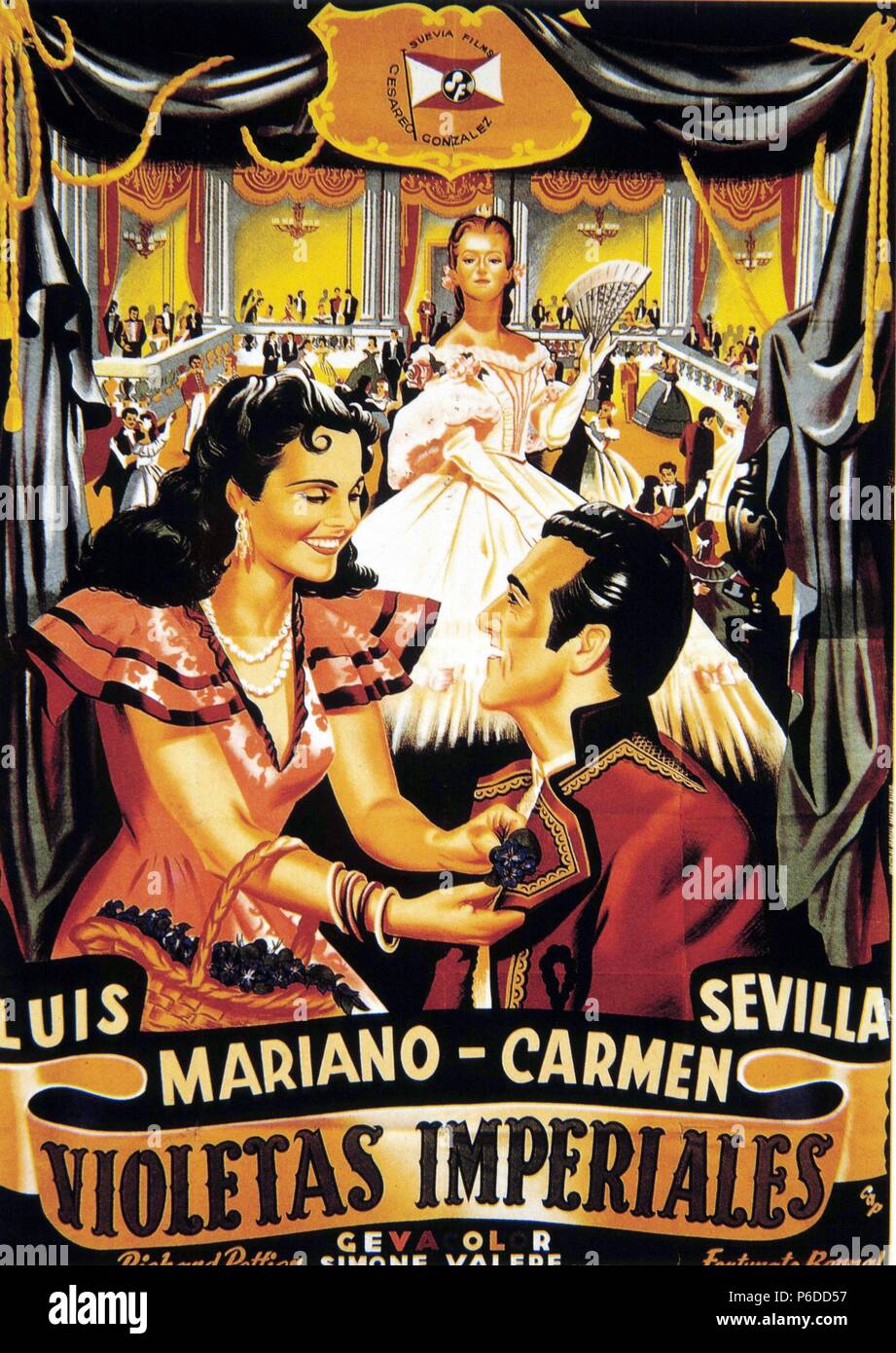 PELICULA : VIOLETAS IMPERIALES , 1952. DIRECTOR , RICHARD POTTIER ... PELICULA : VIOLETAS IMPERIALES , 1952. DIRECTOR , RICHARD POTTIER ...