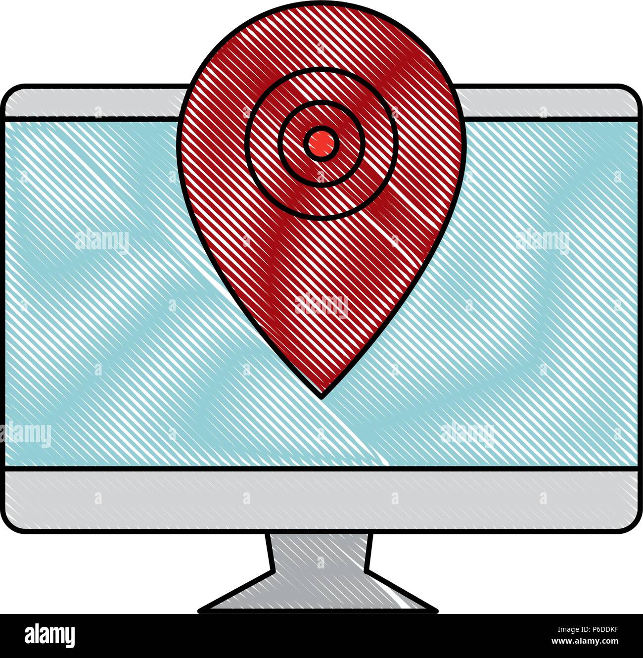 Modern computer monitor located hi-res stock photography and images - Alamy
