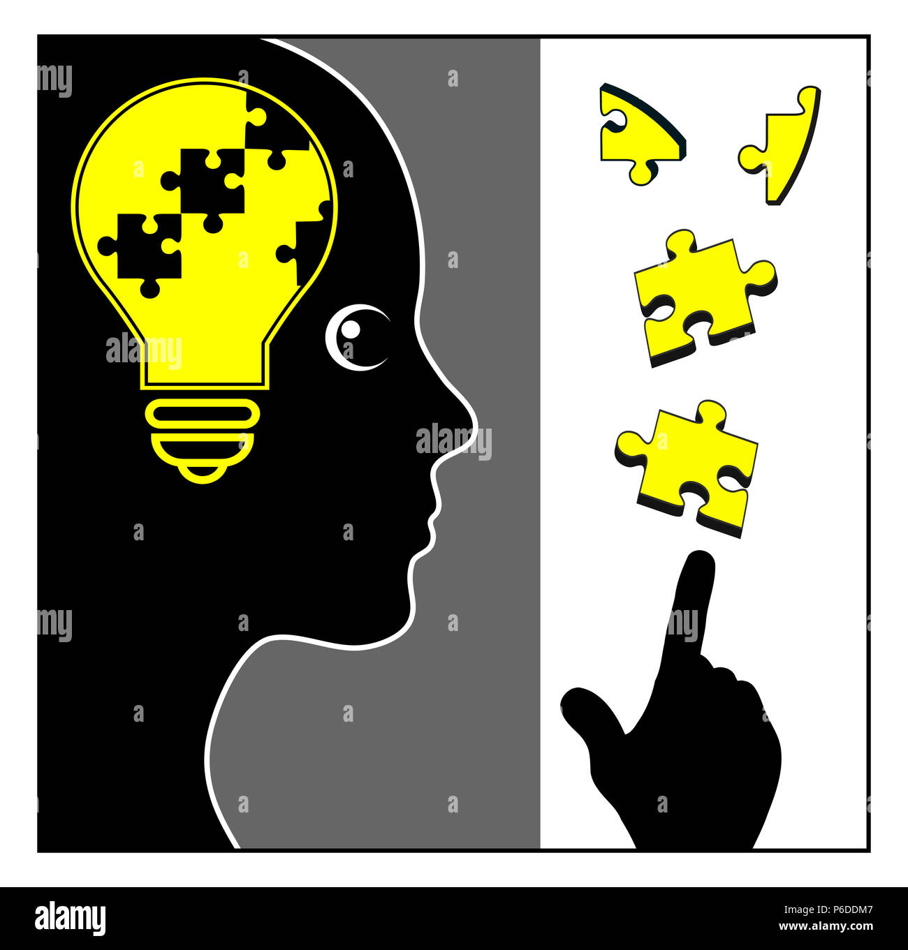 Thinking woman problem solving Cut Out Stock Images & Pictures - Alamy