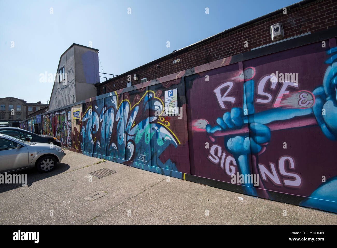 Street art at Sneinton Market, Nottingham City Nottinghamshire England ...