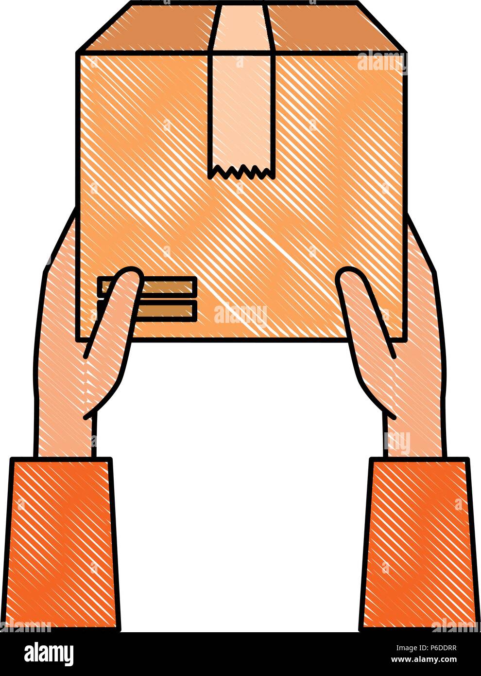 hands lifting box carton icon vector illustration design Stock Vector ...