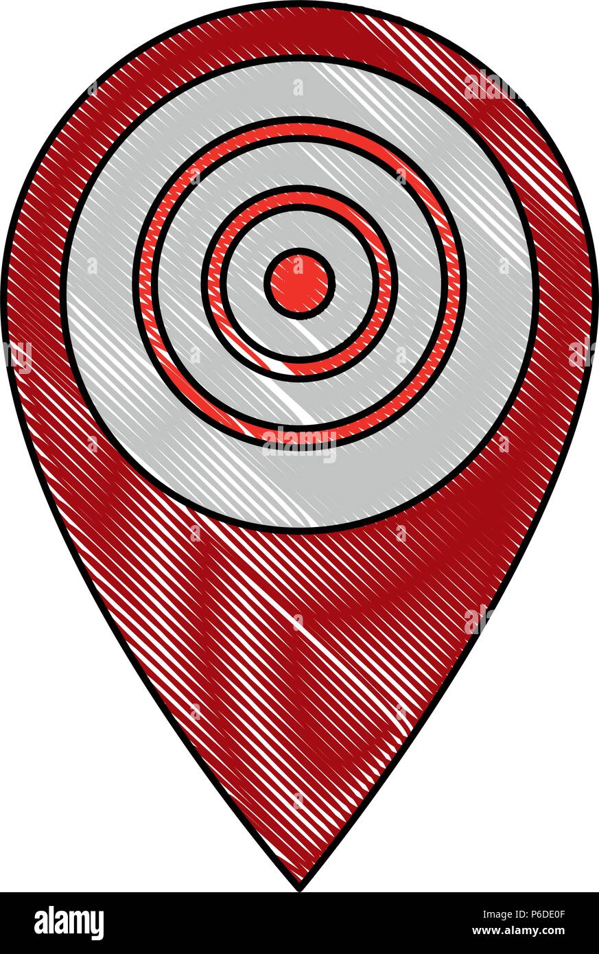 pin pointer location with target vector illustration design Stock ...