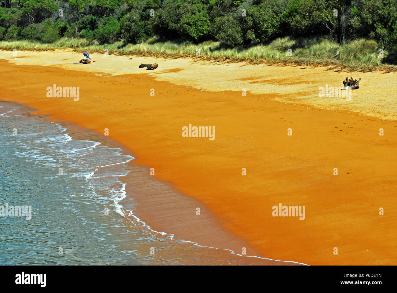 Empty beach and water Stock Photo - Alamy