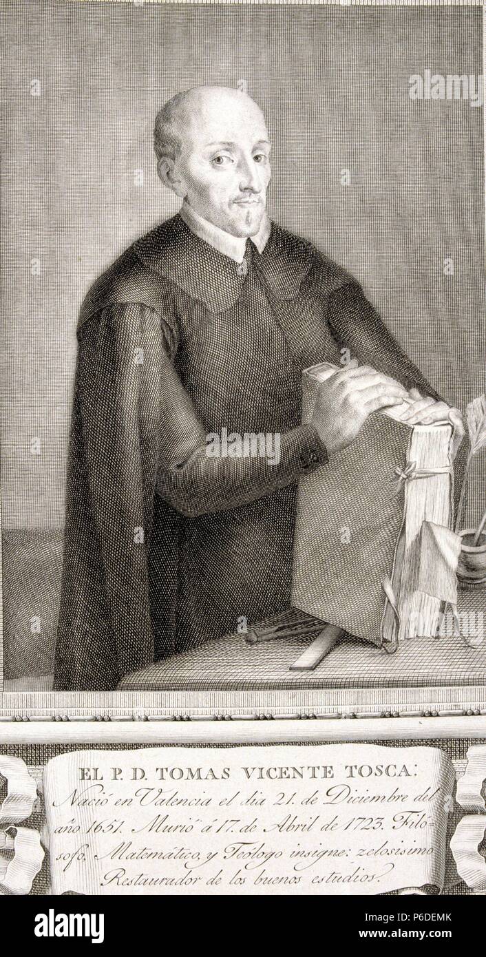 TOSCA , TOMAS VICENTE. FILOSOFO Y TEOLOGO ESPAÑOL. 1651 - 1723. GRABADO ...