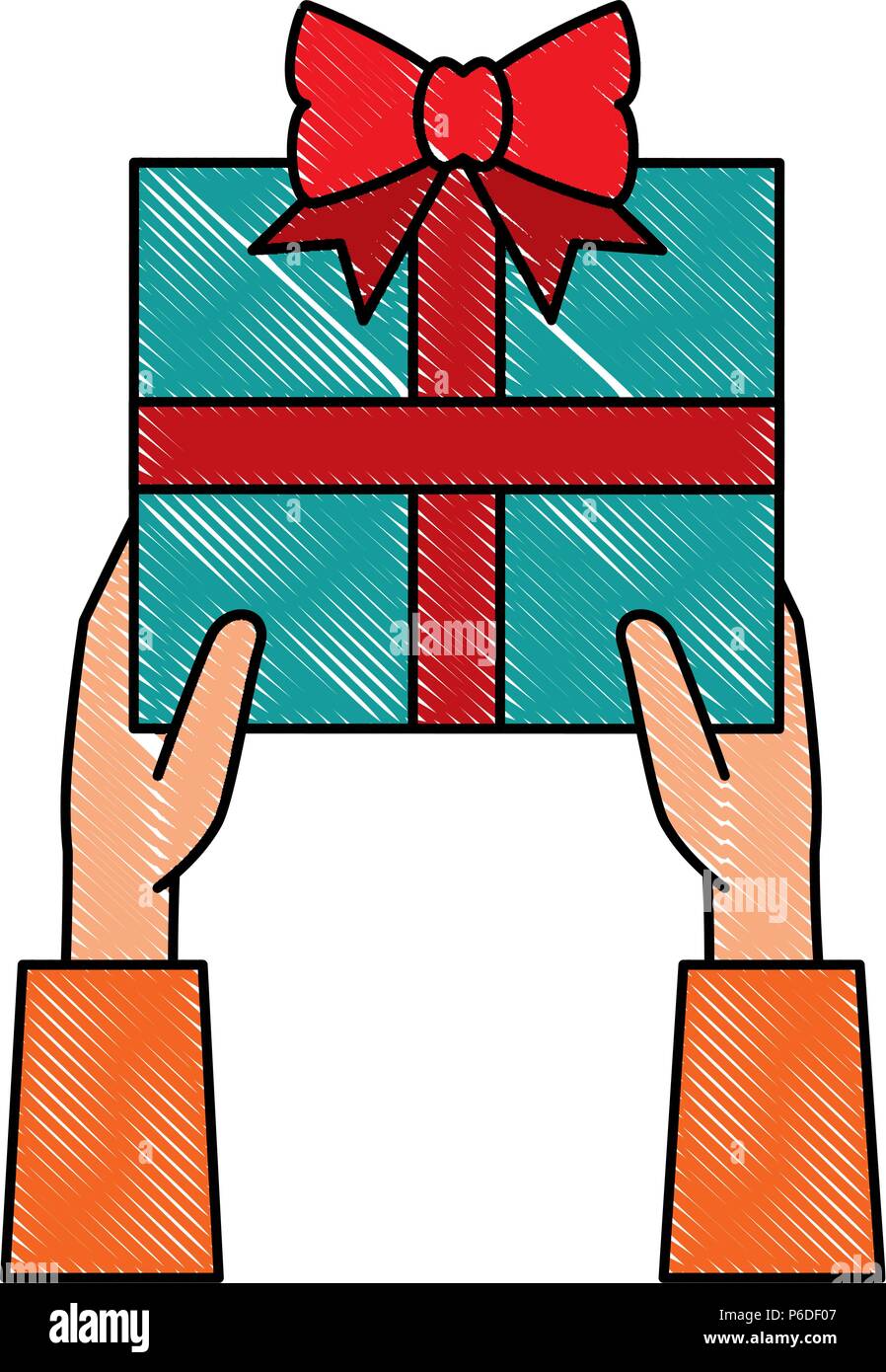 hand with gift box present icon Stock Vector Image & Art - Alamy