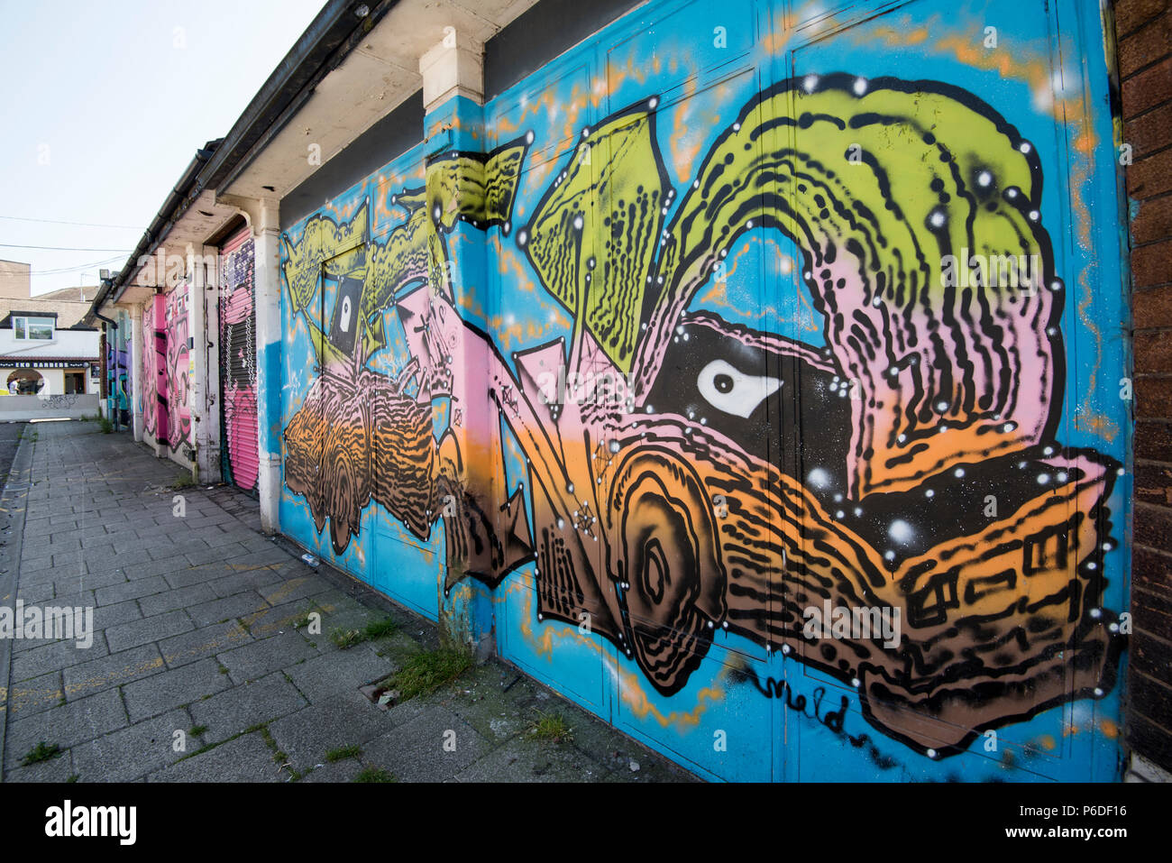 Street art at Sneinton Market, Nottingham City Nottinghamshire England ...