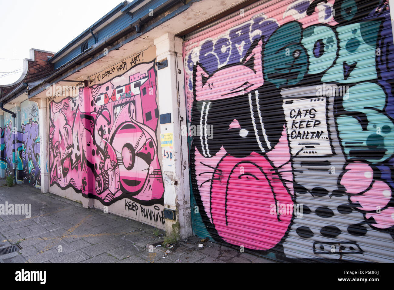 Street art at Sneinton Market, Nottingham City Nottinghamshire England ...