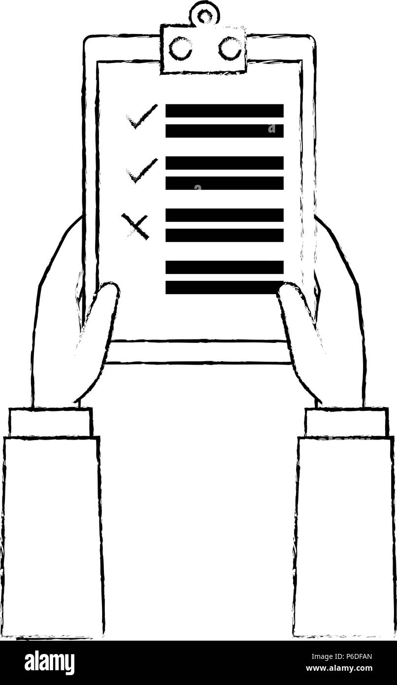hands with clipboard checklist Stock Vector Image & Art - Alamy