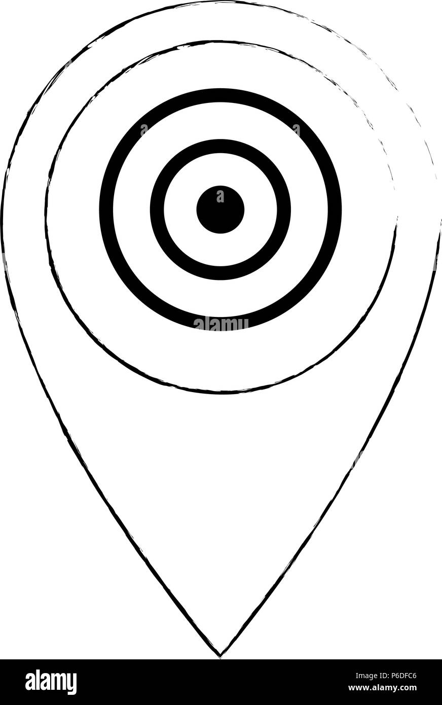pin pointer location with target Stock Vector Image & Art - Alamy