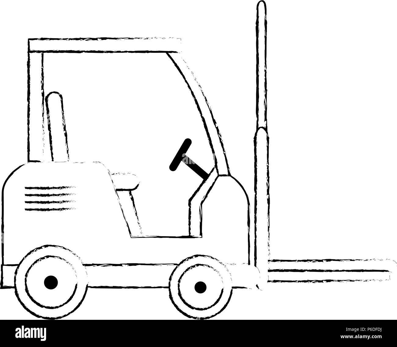 Icon forklift operator on Black and White Stock Photos & Images - Alamy
