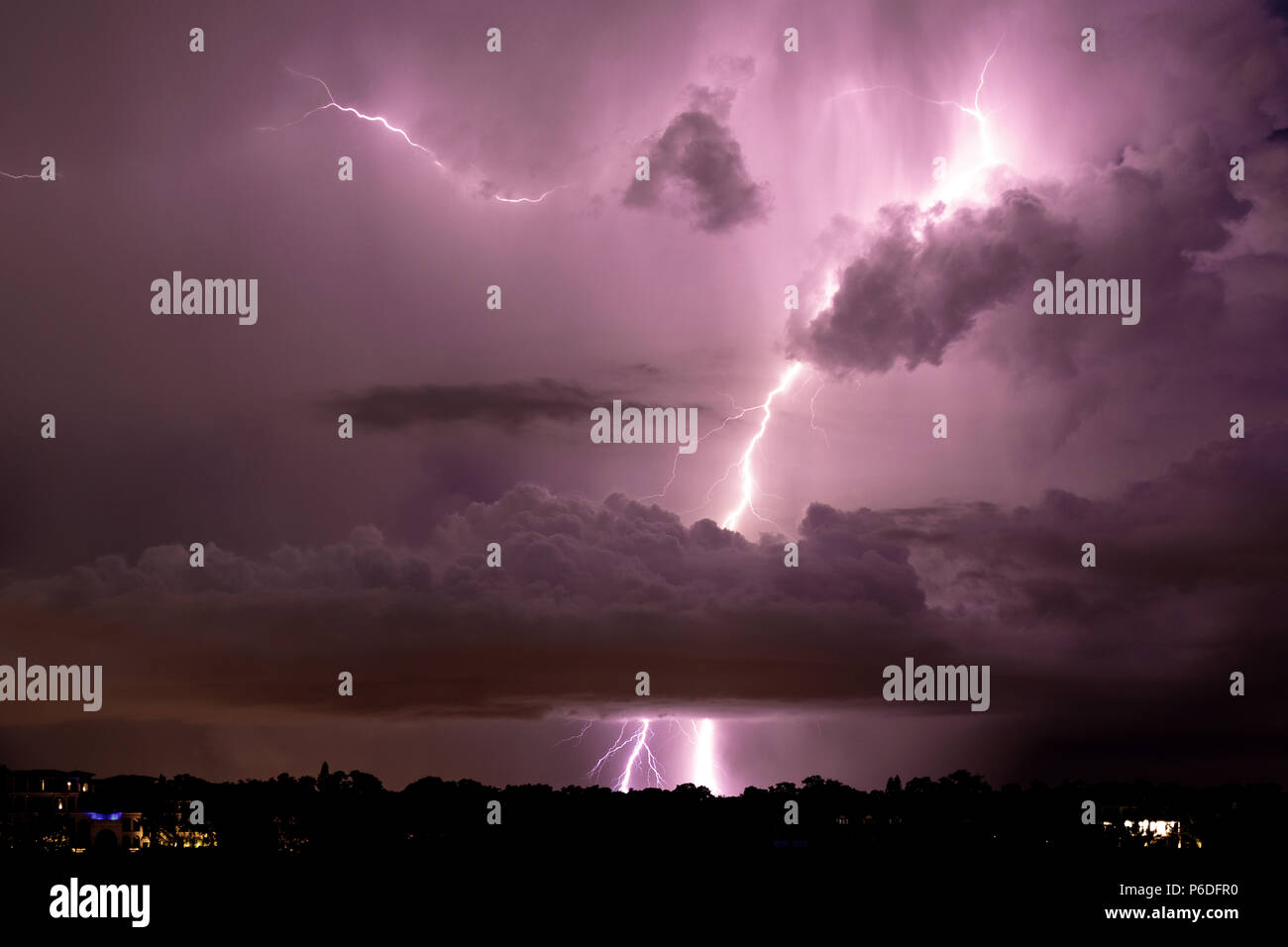 Thunder and Lightning, Gewitter, Blitz Stock Photo - Alamy