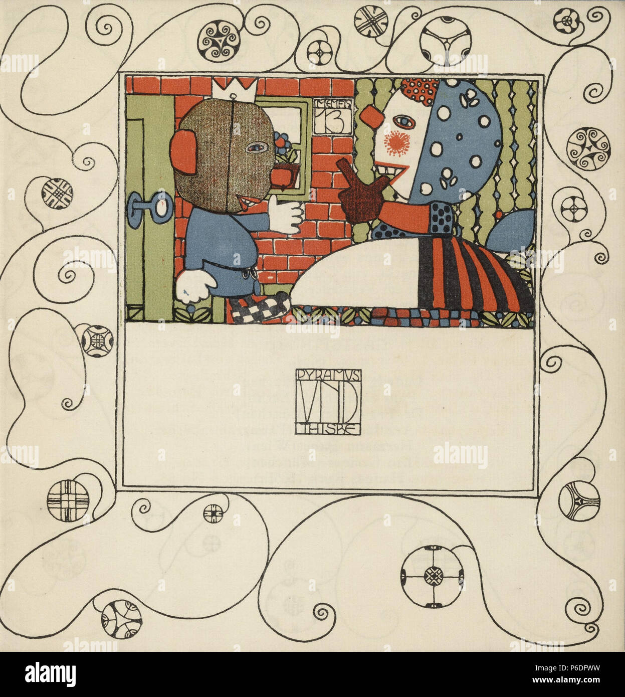 English: Illustration for the play Pyramus and Thisbe: A Pumpkin Comedy ...