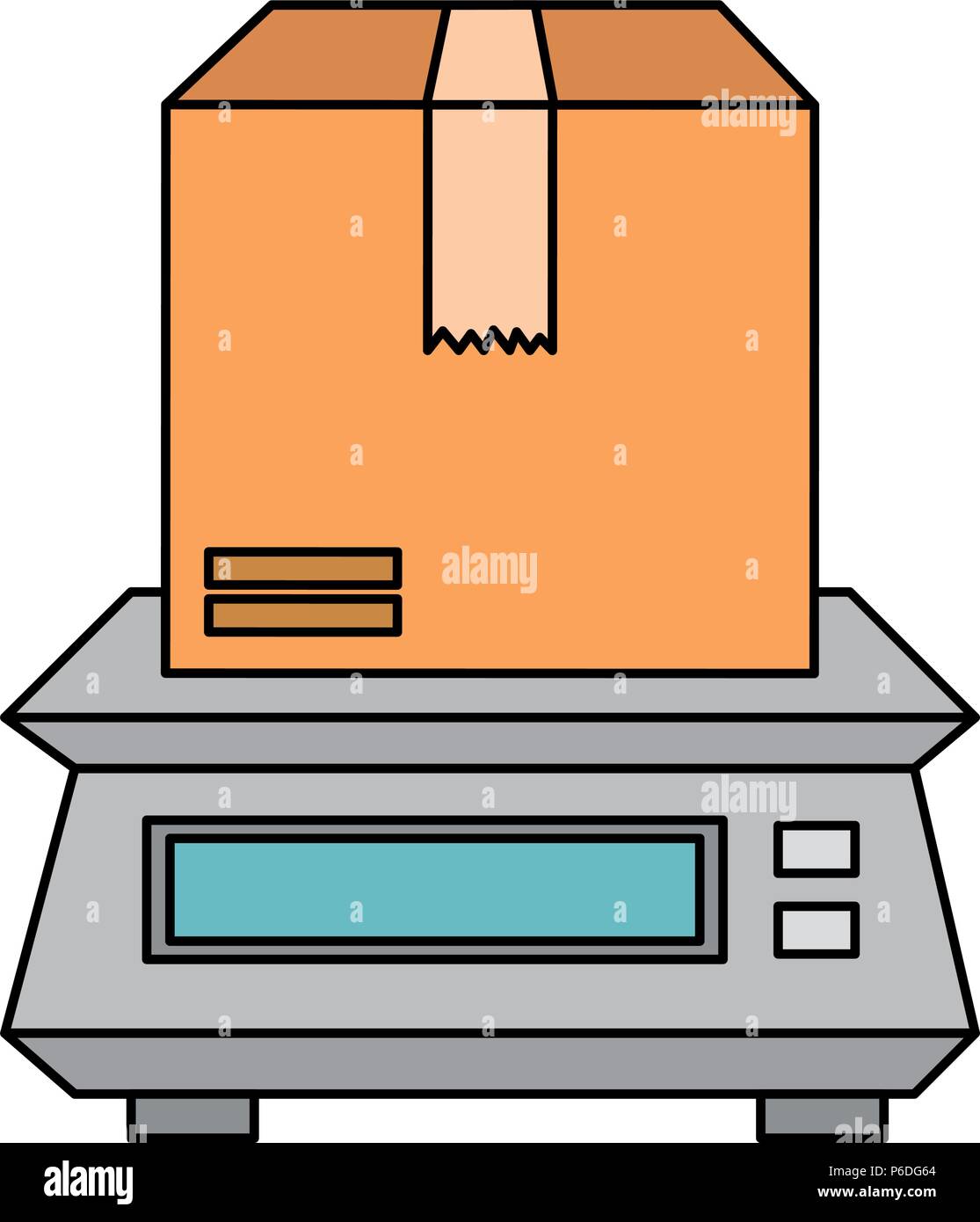 packing box carton with gramer measure weight Stock Vector Image & Art ...