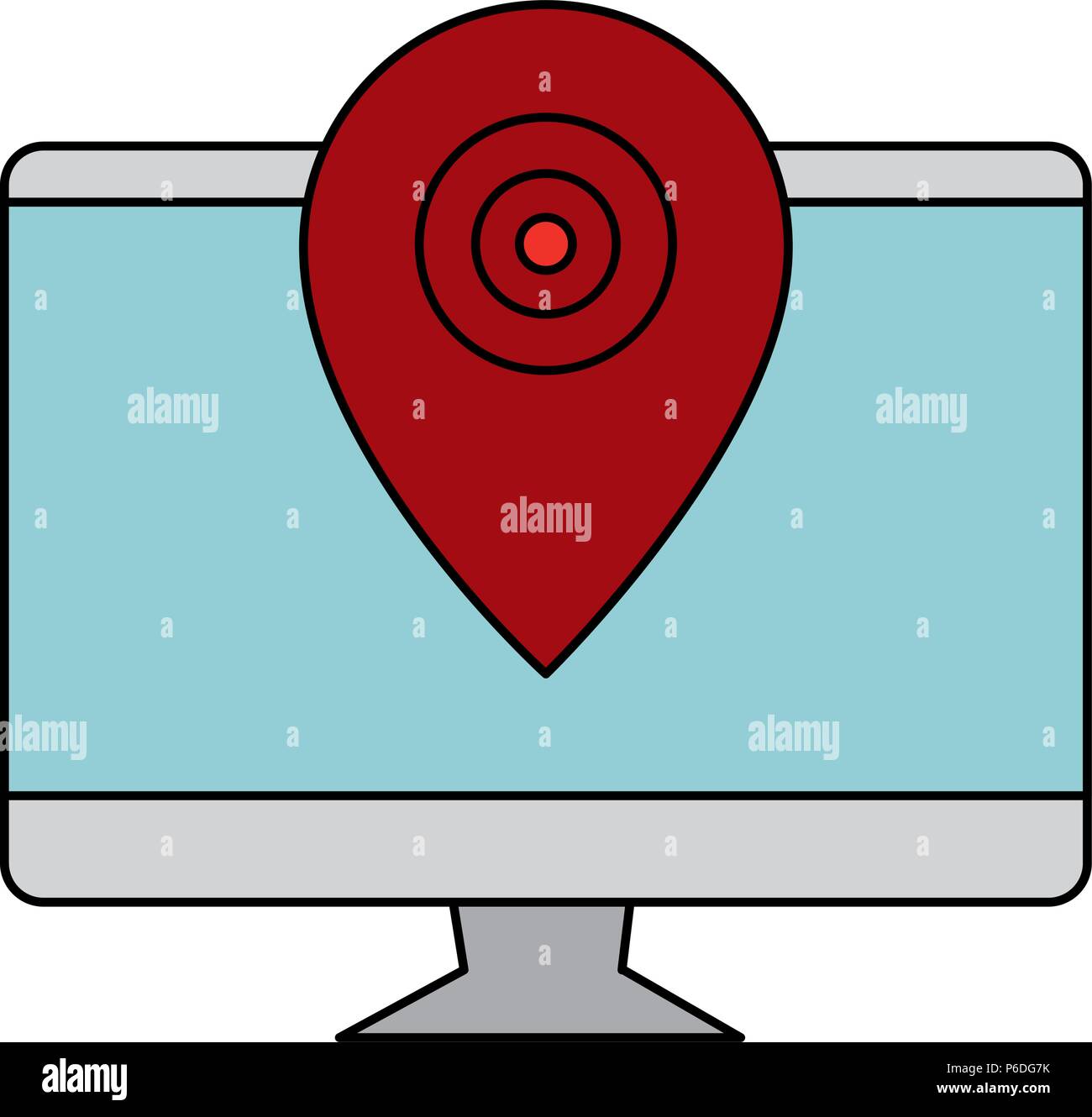 computer display with pointer location Stock Vector Image & Art - Alamy