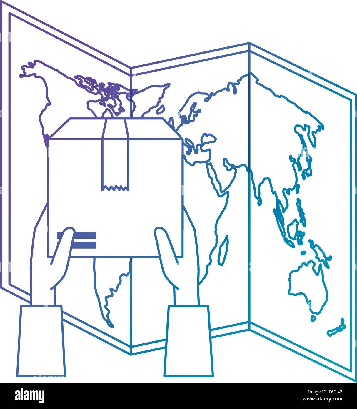 Hands moving paper Stock Vector Images - Alamy