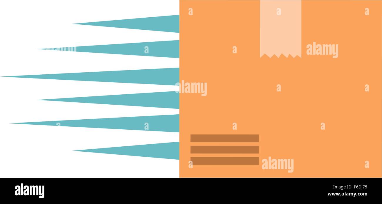 packing box carton with speed lines Stock Vector Image & Art - Alamy