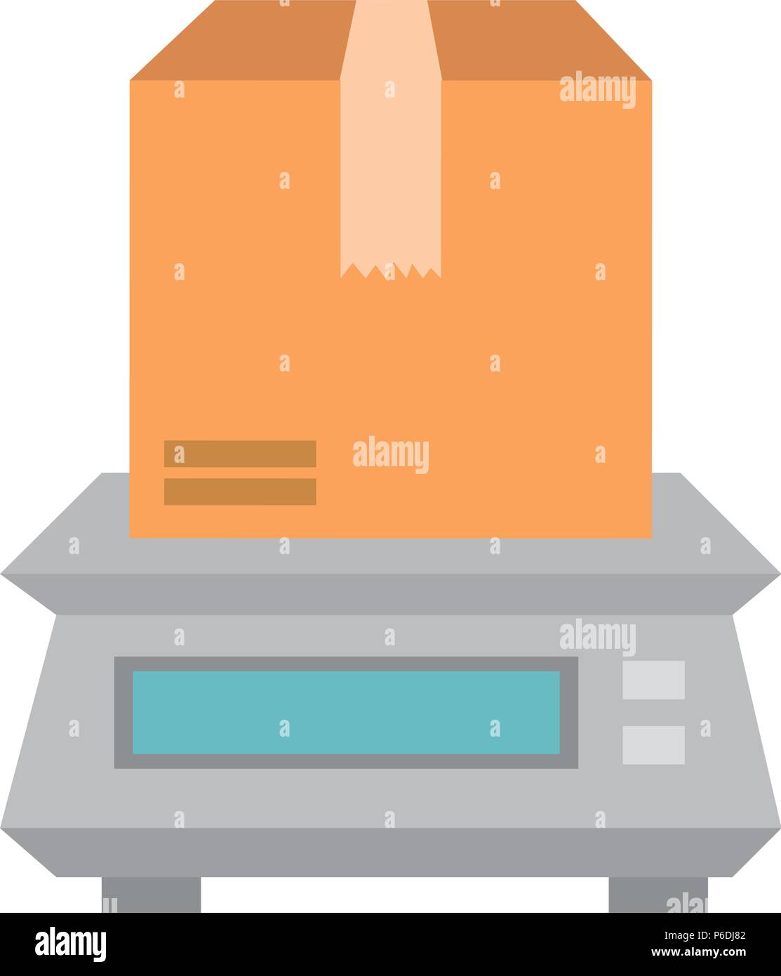 packing box carton with gramer measure weight Stock Vector Image & Art ...