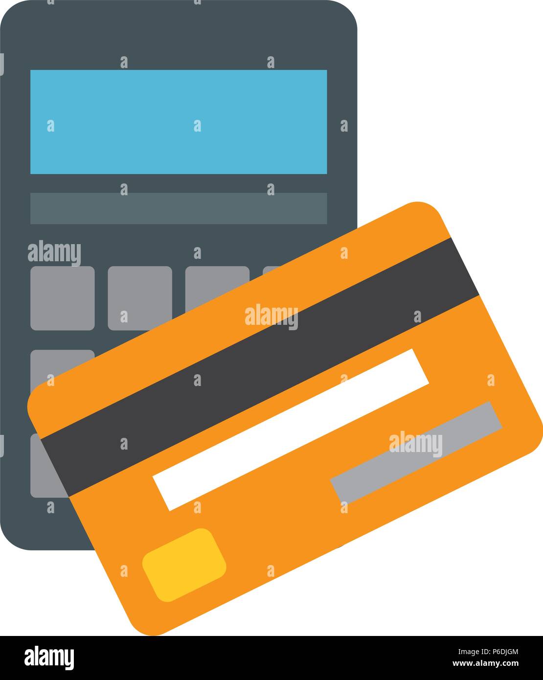 calculator math with credit card Stock Vector Image & Art - Alamy