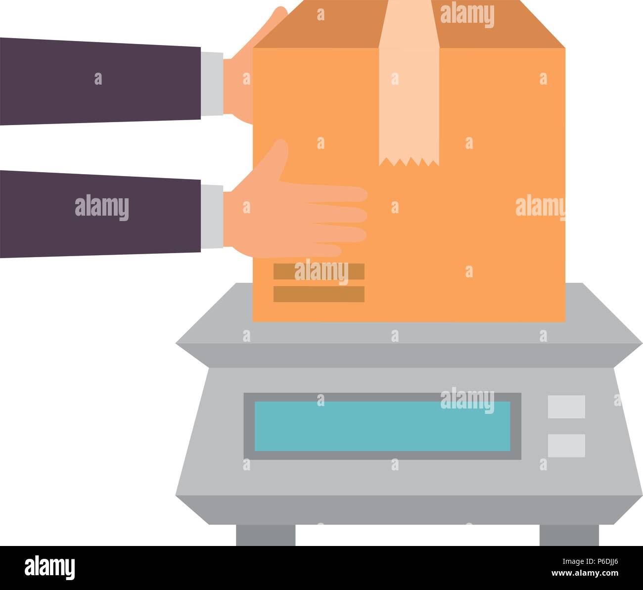 packing box carton with gramer measure weight Stock Vector Image & Art ...