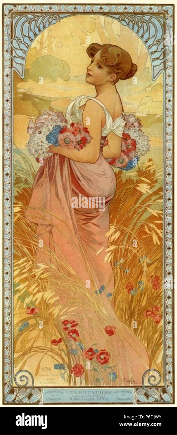 Artwork by alfons mucha hi-res stock photography and images - Alamy