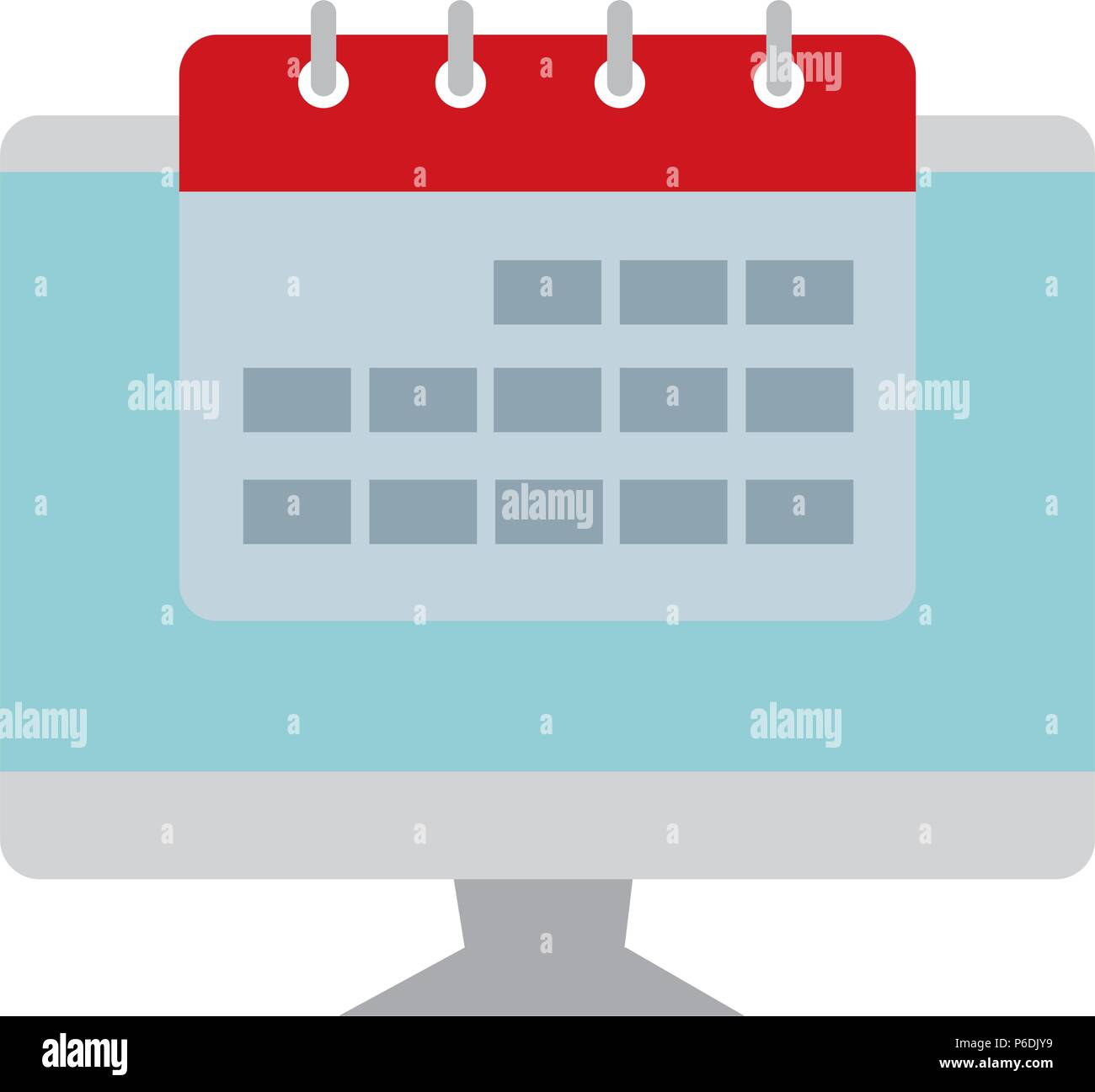 computer display with calendar Stock Vector Image & Art - Alamy