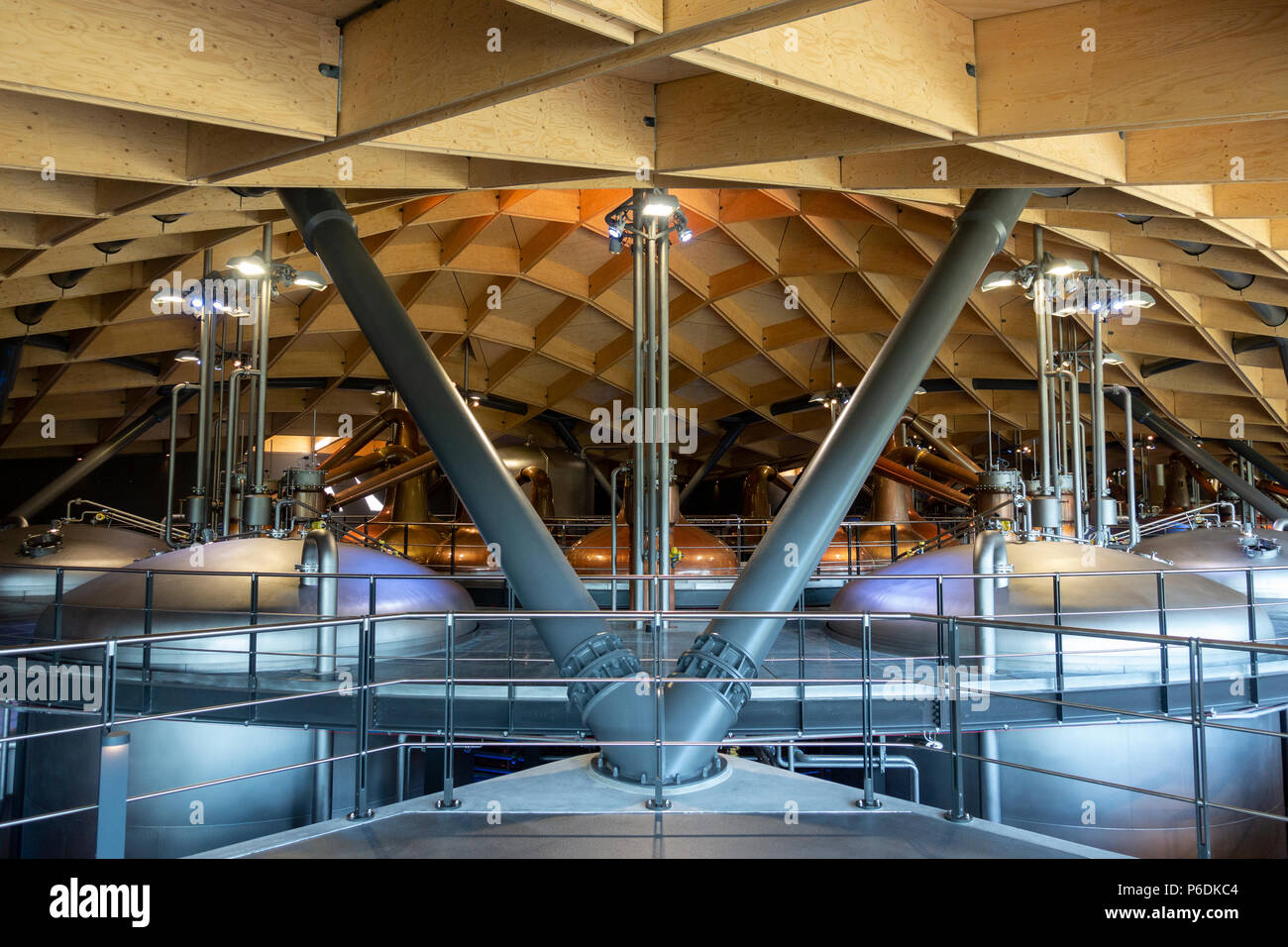 Interior of new Scotch Whisky distillery at The Macallan distillery in ...