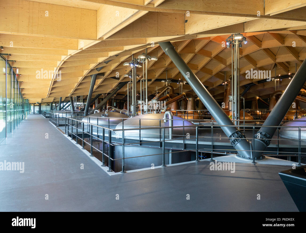 Interior of new Scotch Whisky distillery at The Macallan distillery in ...