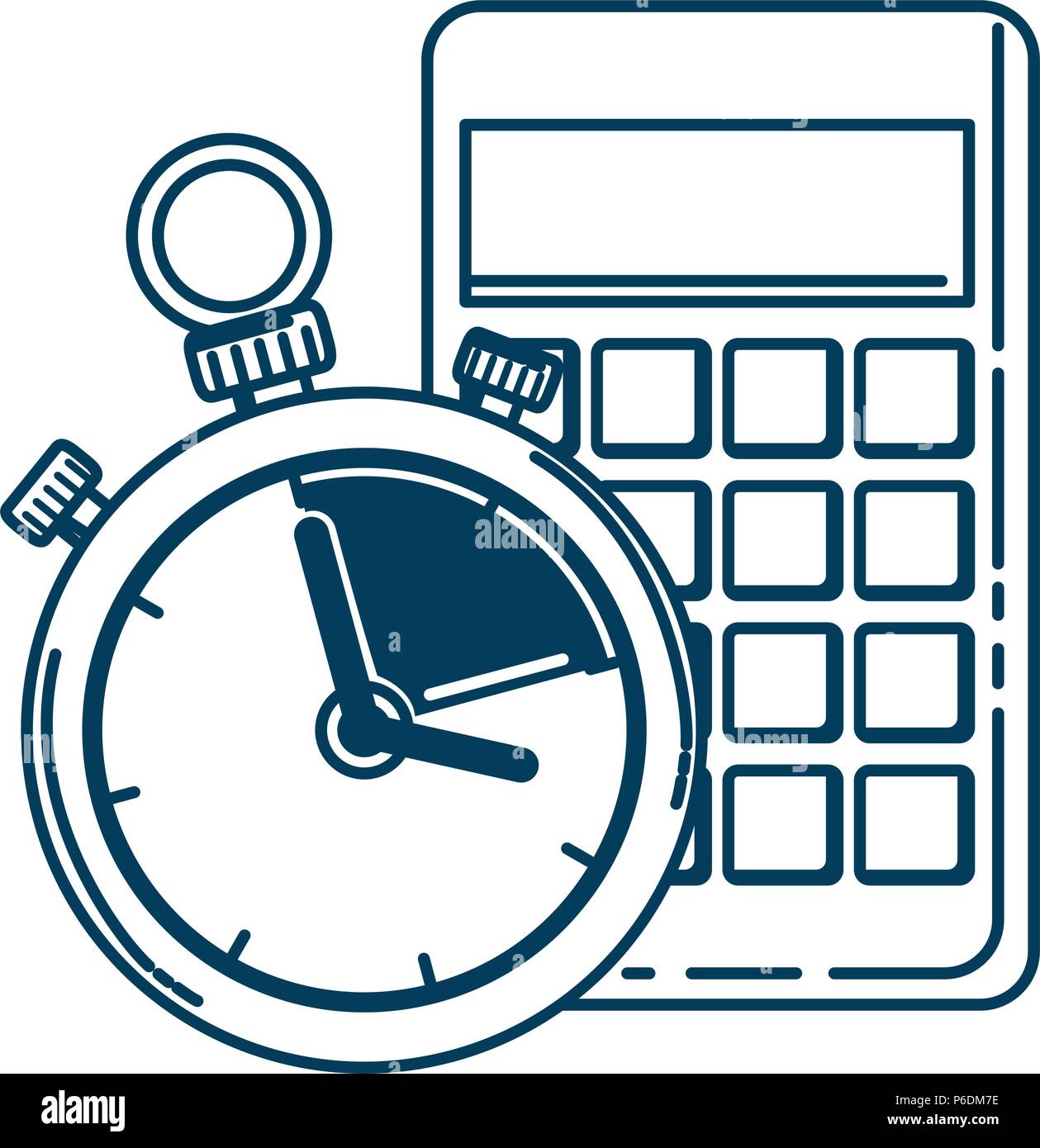 timer chronometer with calculator Stock Vector Image & Art - Alamy