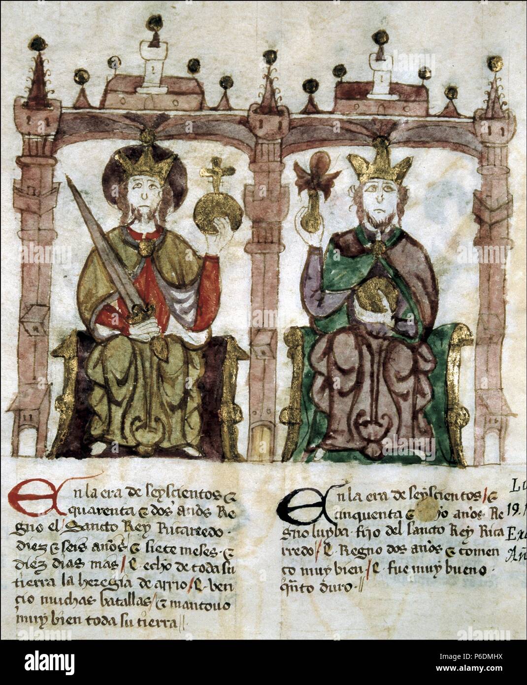 RECAREDO I. REY VISIGODO 586-601 ( IZQUIERDA). LUYVA. REY VISIGODO 581 ...