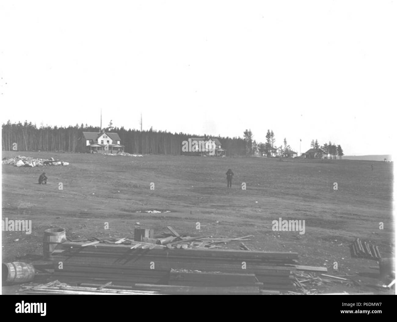 . English: Parade ground at Fort Flagler, Washington, April 5, 1900 ...