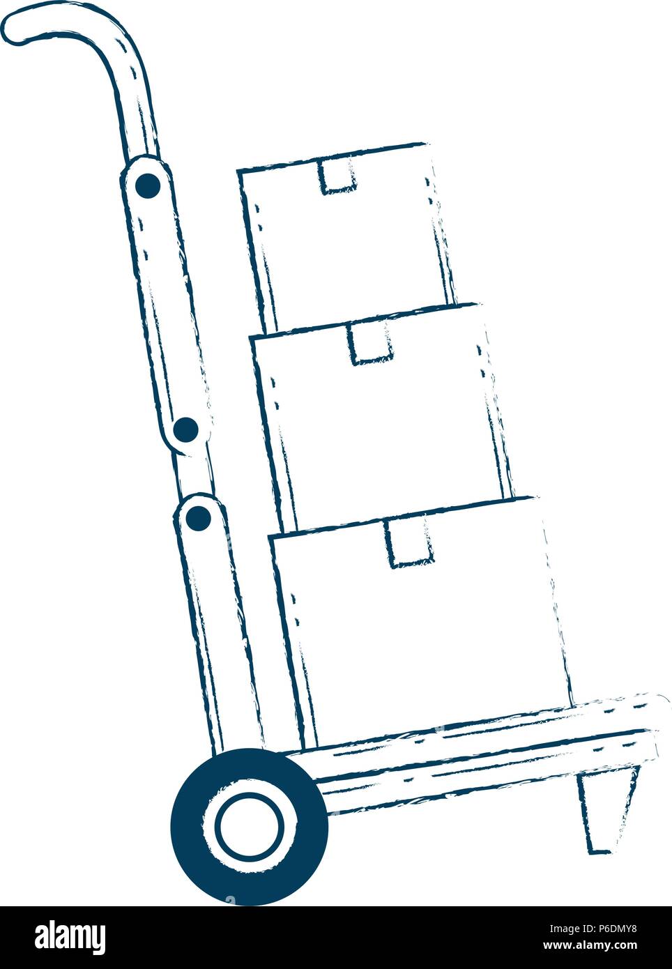 cart with packing box carton Stock Vector Image & Art - Alamy