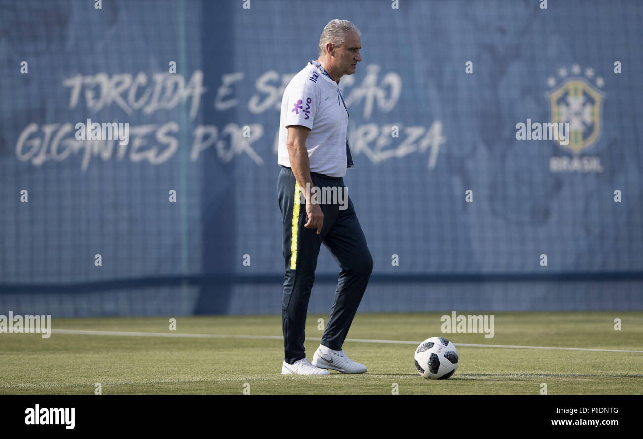 Sochi. 29th June, 2018. Brazil's head coach Tite is seen during a ...
